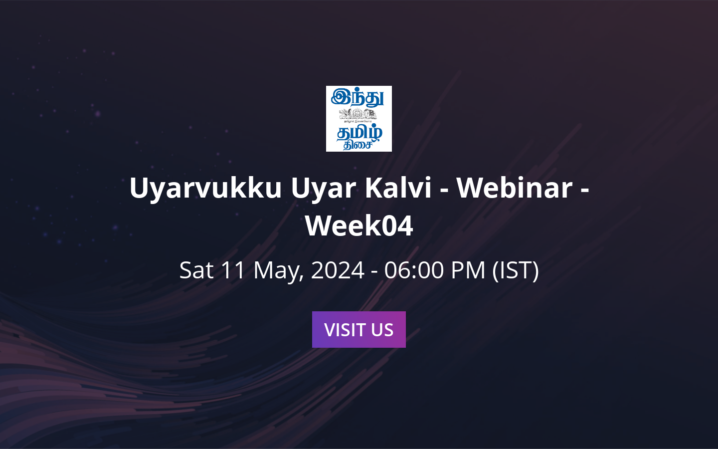 Uyarvukku Uyar Kalvi - Webinar - Week04